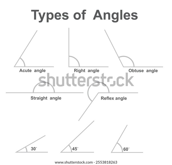 Types Angles Vector Illustration Stock Vector (Royalty Free) 2553818263 ...