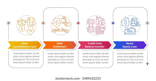 Types Debt Consolidations Rectangular Infographics Balance Stock Vector ...