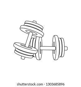 Continuous One Line Drawing Dumbbell Fitness Stock Vector (Royalty Free) 2383147579 | Shutterstock
