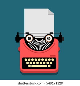 Typewriter Paper Sheet Vector: vector de stock (libre de regalías ...