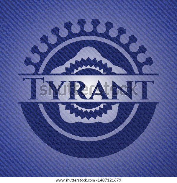 Tyrant Badge Denim Texture Vector Illustration Stock Vector (Royalty ...