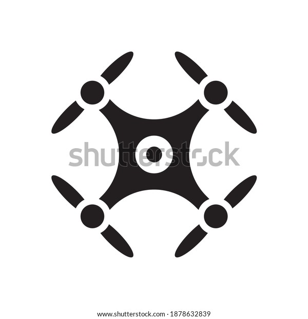 Uav Vector Solid Style Icon Eps Stock Vector (Royalty Free) 1878632839 ...