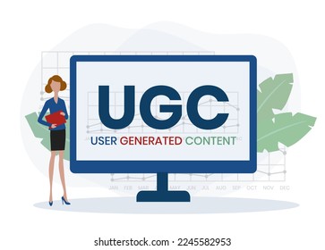 Ugc Usergenerated Content Lettering Illustration Icons Stock Vector (Royalty Free) 1762108025 ...
