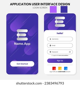 Ui Display Login Page Menu Stock Vector (Royalty Free) 2383496793 ...