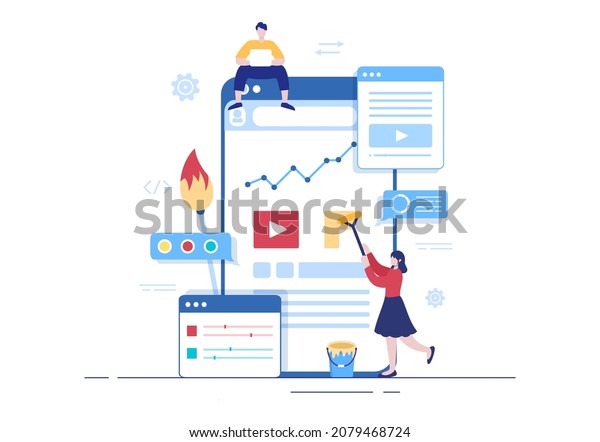 Ui Ux Programmer Flat Design Vector Stock Vector (Royalty Free ...