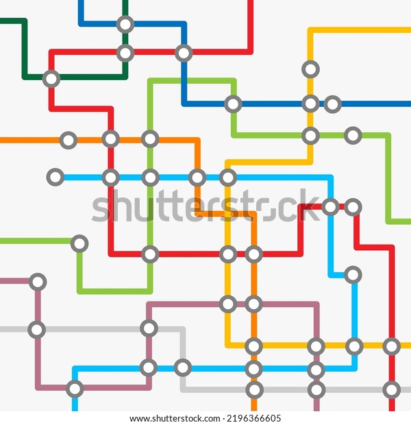 Underground Metro Map Seamless Pattern Background: เวกเตอร์สต็อก (ปลอด ...