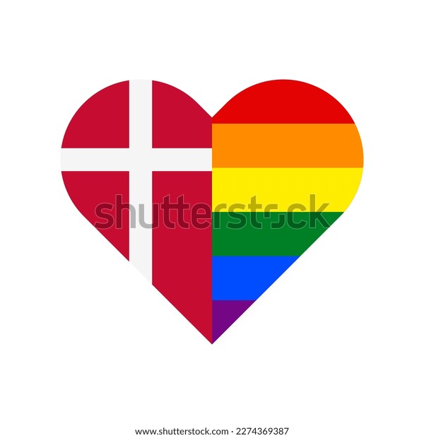 Unity Concept Heart Shape Icon Denmark Stock Vector (Royalty Free ...