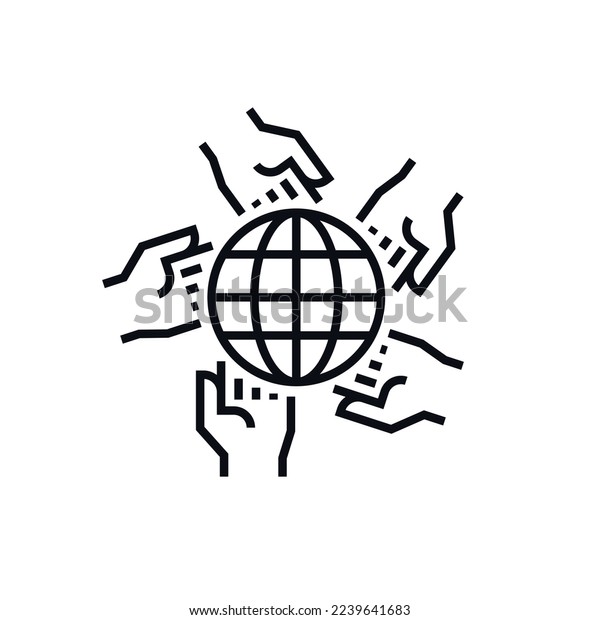 Unity Teamwork Concept Togetherness Cooperation Icon Stock Vector ...