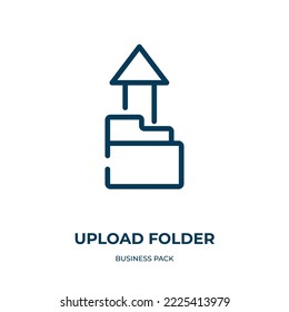 Upload Folder Icon Linear Vector Illustration Stock Vector (Royalty ...