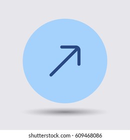 Upper Right Arrow Icon Navigation Vector Stock Vector (Royalty Free ...