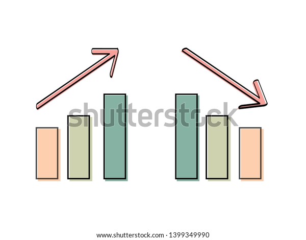 Uptrend Downtrend Graph Line Stock Vector (Royalty Free) 1399349990 ...