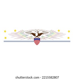 Usa Eagle Banner Template Vector Stock Vector (Royalty Free) 2215582807 ...