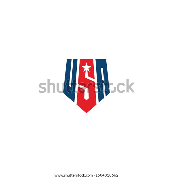 Usa Logo Design Vector Template Stock Vector (Royalty Free) 1504818662 ...