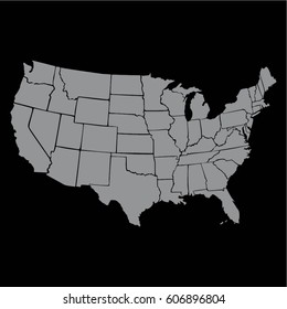 Usa Map Vector Background Stock Vector (Royalty Free) 606896804 ...