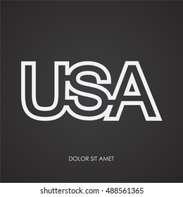 Usa Print Vector Stock Vector (Royalty Free) 488561365 | Shutterstock