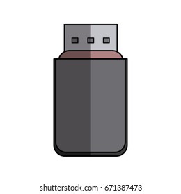 Yellow Portable Usb Flash Drive Digital Stock Vector (Royalty Free ...