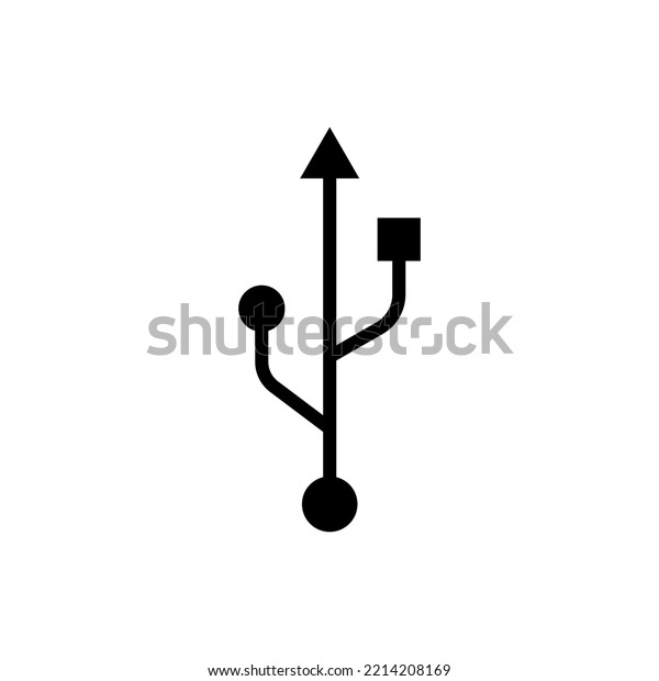 Usb Logo Vector Isolated On White Stock Vector (Royalty Free ...