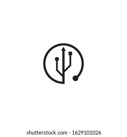 Usb Tech Logo Template Vector Design Stock Vector (Royalty Free ...