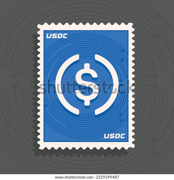 Usd Coin Usdc Cryptocurrency Logo Stamp Stock Vector (Royalty Free) 2229299487 | Shutterstock