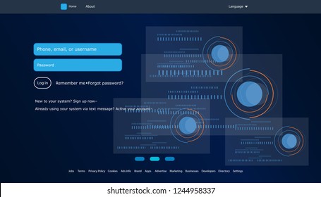 User Interface Big Data Flow Processing Stock Vector (Royalty Free ...