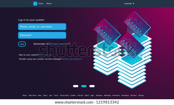 User Interface Big Data Flow Processing Stock Vector (Royalty Free ...