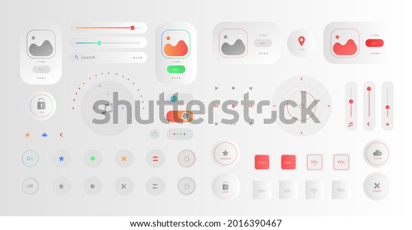 User Interface Elements Mobile App Ui Stock Vector Royalty Free 2016390467 Shutterstock