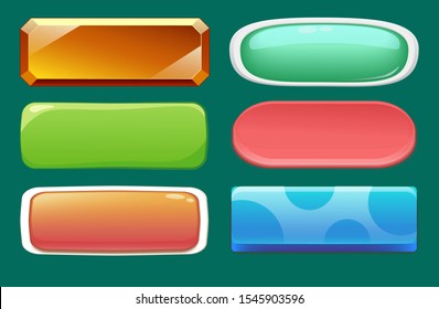 User Interface Rainbow Buttons Set Stock Vector (Royalty Free ...