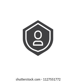 User Protection Icon Privacy Symbol Concept Stock Vector (Royalty Free ...