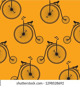 Using Vintage Bicycle Pattern Repeating Indian Stock Vector (Royalty ...