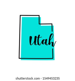 Utah Map Vector Design Template Stock Vector (Royalty Free) 1549453235 ...