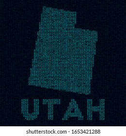 Utah Tech Map Us State Symbol Stock Vector (Royalty Free) 1653421288 ...