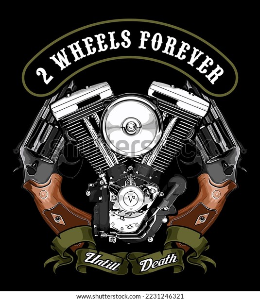 V Twin Engine Vector Template Graphic Stock Vector (Royalty Free ...