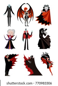Vampire Characters Collection Stock Vector (Royalty Free) 782341966 ...