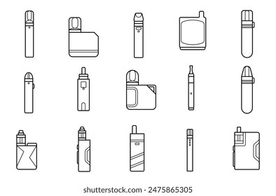 Vape Outline Vector Set Illustration Stock Vector (Royalty Free) 2475865305 | Shutterstock