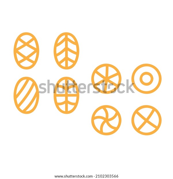 Various Bread Rolls Vector Illustration Stock Vector (Royalty Free ...