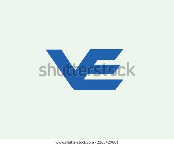 Ve Logo Design Vector Template Stock Vector (Royalty Free) 2265429801 ...