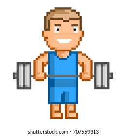 Pixel People Fitness Design Stock Vector (Royalty Free) 289071404 ...