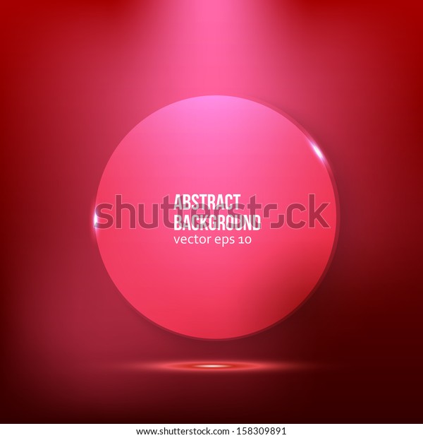 Vector Abstract Background Circle Red Light Stock Vector (Royalty Free ...