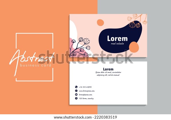 Vector Abstract Creative Business Cards Back Stock Vector (Royalty Free ...