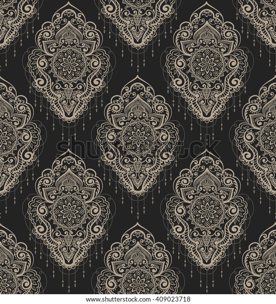 Vector Abstract Floral Pattern Background Indian Stock Vector (Royalty ...