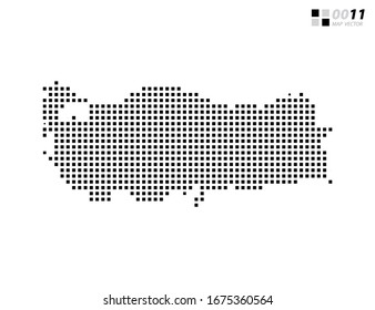 Vector Abstract Pixel Black Turkey Map Stock Vector (Royalty Free ...