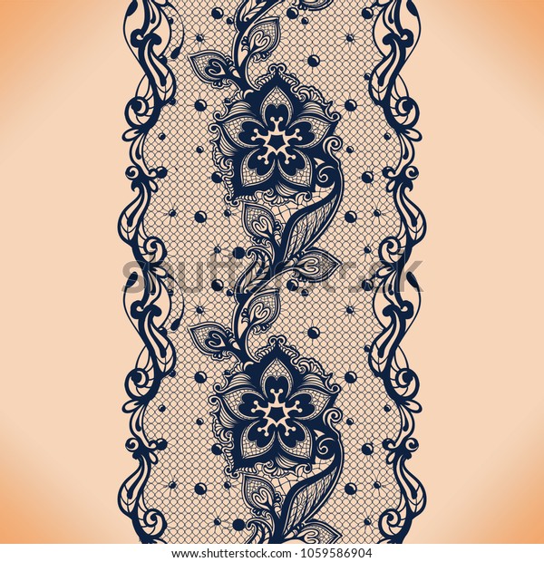 Vector Abstract Seamless Pattern Lace Leaves: vector de stock (libre de ...