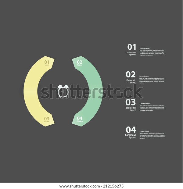 Vector Abstract Template Two Cycle Arrows Stock Vector (Royalty Free ...
