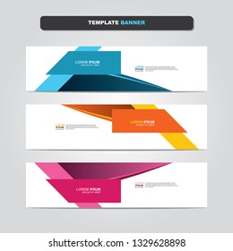 Set Creative Flat Banner Design Template Stock Vector (Royalty Free ...