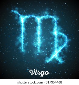 Vector Abstract Zodiac Sign Virgo On Stock Vector (Royalty Free) 317354468 | Shutterstock