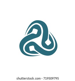 Vector Aqua Tech Triangle Loop Logo Stock Vector (Royalty Free ...