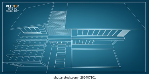 Vector Architectural Template Background Stock Vector (Royalty Free ...