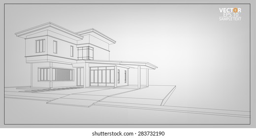 Vector Architectural Template Background Stock Vector (Royalty Free ...