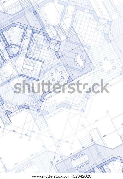 Vector Architecture House Plan Background: เวกเตอร์สต็อก (ปลอดค่า ...