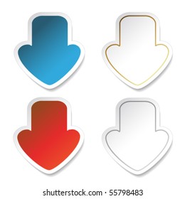 Vector Arrow Stickers Stock Vector (Royalty Free) 55798483 | Shutterstock